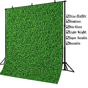 Nature Green Grass Backdrops for Photography 6x6FT Spring Realistic Grass Lawn Backgrounds for Baby Shower Birthday Party Photoshoot LUCKBTY LUZZ440