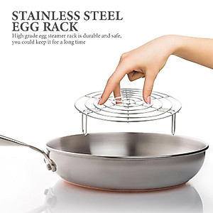 Stainless Steel Steamer Rack for Pots, Round Cooling Rack 9.2 in (diameter)*2.2 in (height), Steam Rack for Steam Fryer Stockpot Pressure Cooker