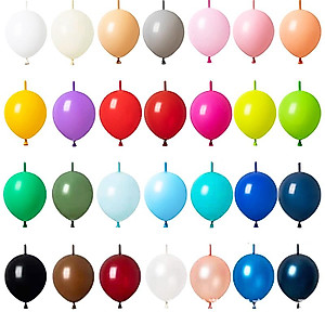 6Inch Quick Link Balloons Metallic Chrome,100 Pcs Metallic Link Balloon,Latex Balloon,for Wedding,Birthday, Halloween,Christmas,Party Festival Decorations.Graduation Arch Party Decor (mixed colors)