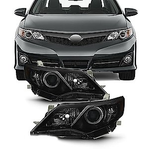 HH Building 2pcs Headlight Front Left Right Driver Passenger Side Smoked Lens Black Housing Projector Headlights Lamps 5_HD-JH-TCAM12-AM-BSM 8115006470 TO2502211