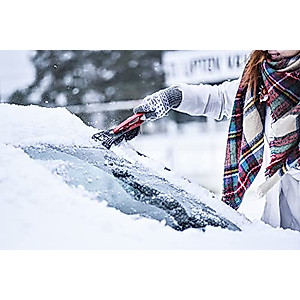 Teal Turtle 21 Inch Car Snow Scraper and Brush - Versatile Tool for Snow and Ice Removal