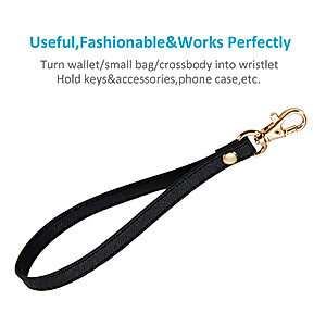 UTreers Wristlet KeyChain Strap for Wallets Bag Keys Phone Case Wristlet Strap Genuine Leather Strong&Sturdy