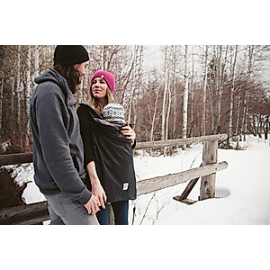 Ergobaby Fleece Lined Baby Carrier Winter Weather Cover, Black