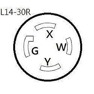 Parkworld 884975 Generator Adapter 4-Prong Locking 20A L14-20 Plug to 30A Locking L14-30 Receptacle