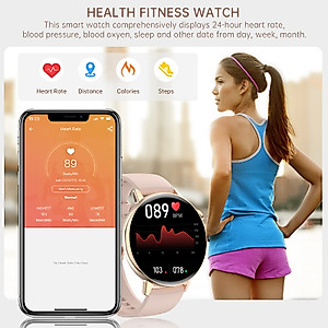 Smart Watch for Women (Make/Answer Call),1.32"HD Screen Smartwatch for Android and iOS Phones Compatible,Fitness Tracker with Heart Rate Sleep Monitor AI Voice digital Waterproof Watch for Women.