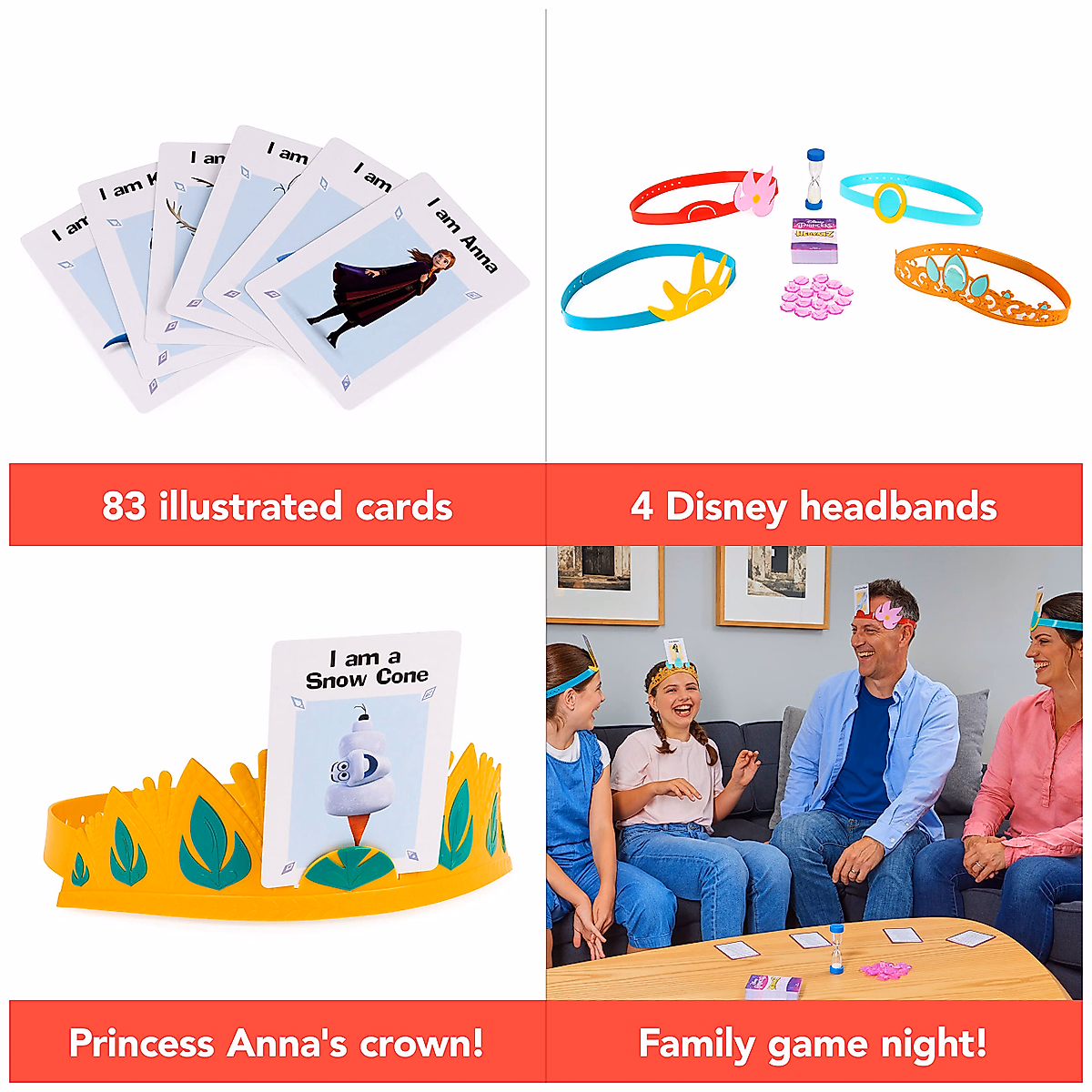 Spin Master Games Hedbanz Disney Princess Game with Hedbanz Frozen Game 2-Pack Bundle, Classic Question Game for Kids and Families, Ages 6 and up, Amazon Exclusive
