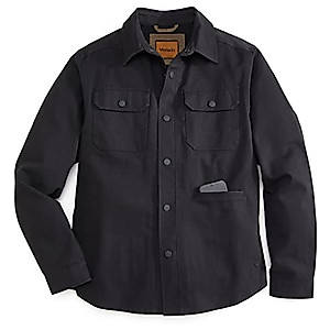 Venado Quick Draw Shirt Jacket for Men - Concealed Carry Vent - Built in Holsters (Black, Large)