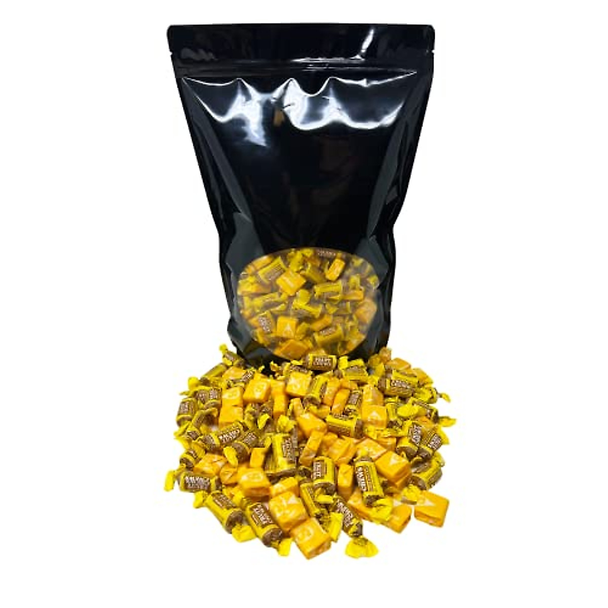 Chewy Lemon Candy Taffies - 3 lbs - Lemon Starburst and Tootsie Fruit Chews Soft Taffy Candies - Yellow Fun Sized Fruity Lemon Chew Assortment - Individually Wrapped, 48 oz.