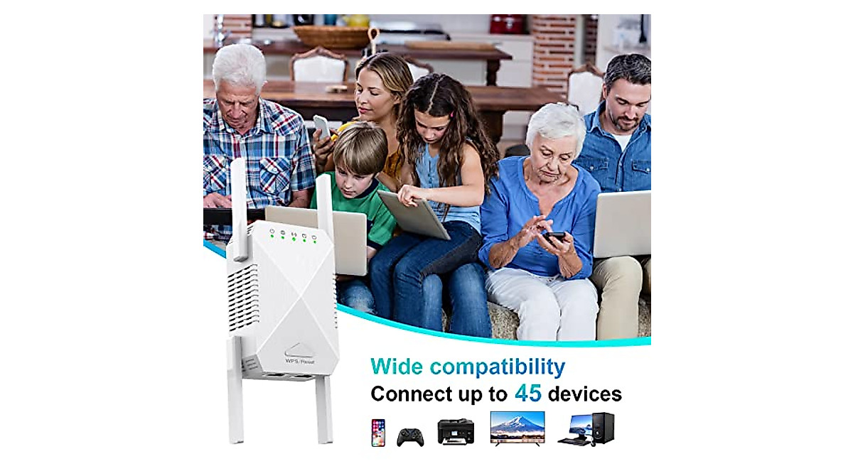 Edtiske 2023 WiFi Extender - Boost Internet Up to 1200Mbps