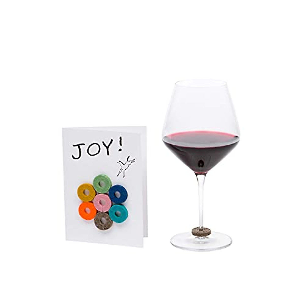 Graf Lantz Wine-Ote's Wine Glass Identifier - 7 Piece - Round 100% Merino Wool - Eliminate Unknown Glass Syndrome - Joy