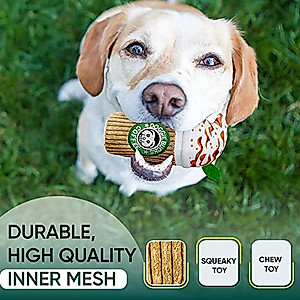 Pro Pet Works Doggie Bucks Plush Squeaky Chew Toy for Dogs Cats Puppies-Best Funny Parody Birthday for Small Medium & Large Animals-Stuffed Fall Coffee Squeaker