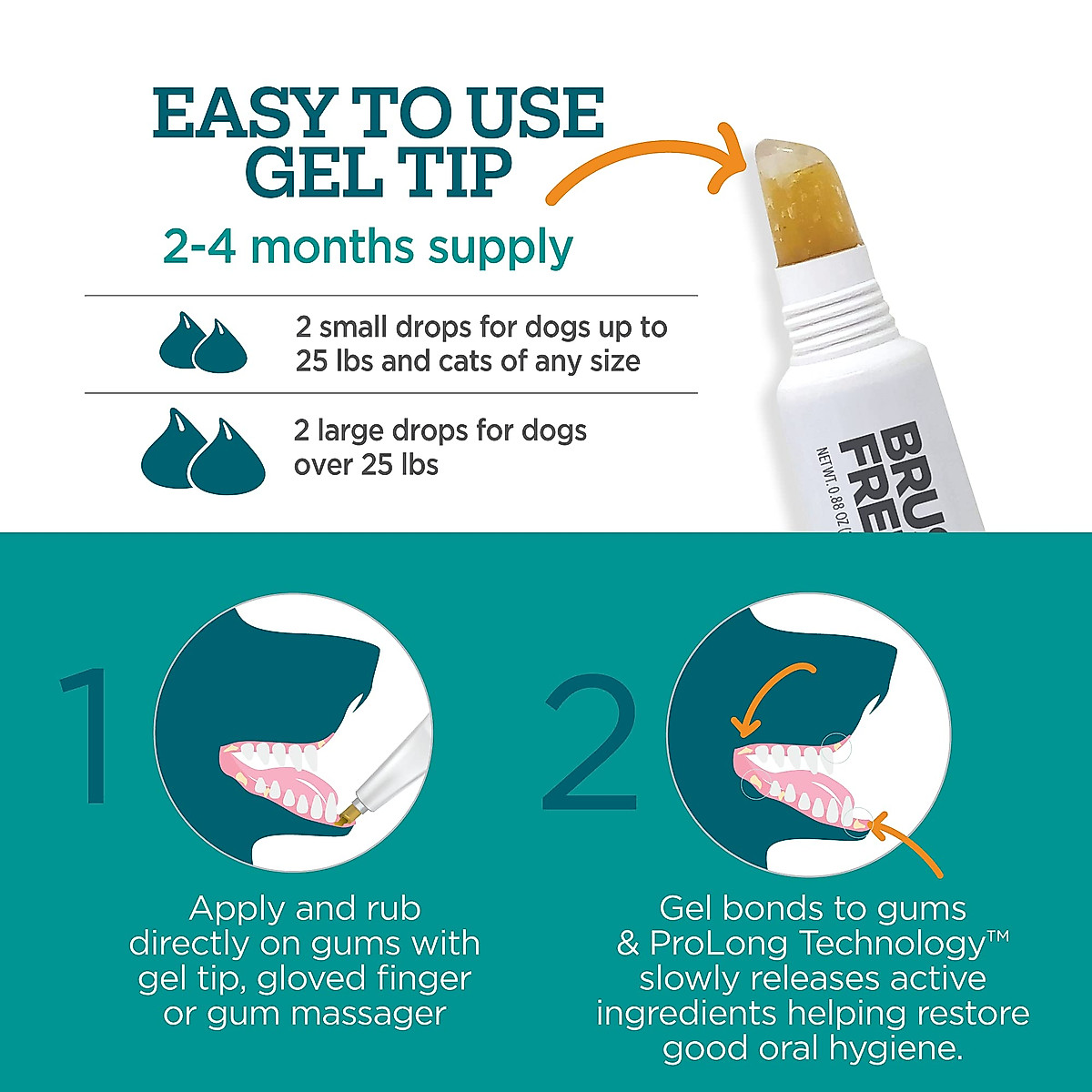 Tevra Pet Brush Free Oral Gel for Pets