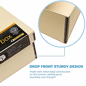 Lineco, Tan Photo Snapshot Photo, Card, File Box Removable Lid. Bulk Storage Negatives, Prints, Films. Museum Level Archival Storage Box. Protects Photos and Negatives. (5"x8"x12")