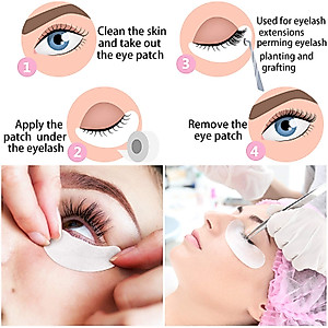 9 Rolls Eyelash Tape Eyelash Extension Tape with 60 Pairs of Eyelash Extension Patches, Breathable Fabric Lash Tape Under Eye Gel Pads for Eyelash Extension Supply, Eye Mask Eye Patches Beauty Tool