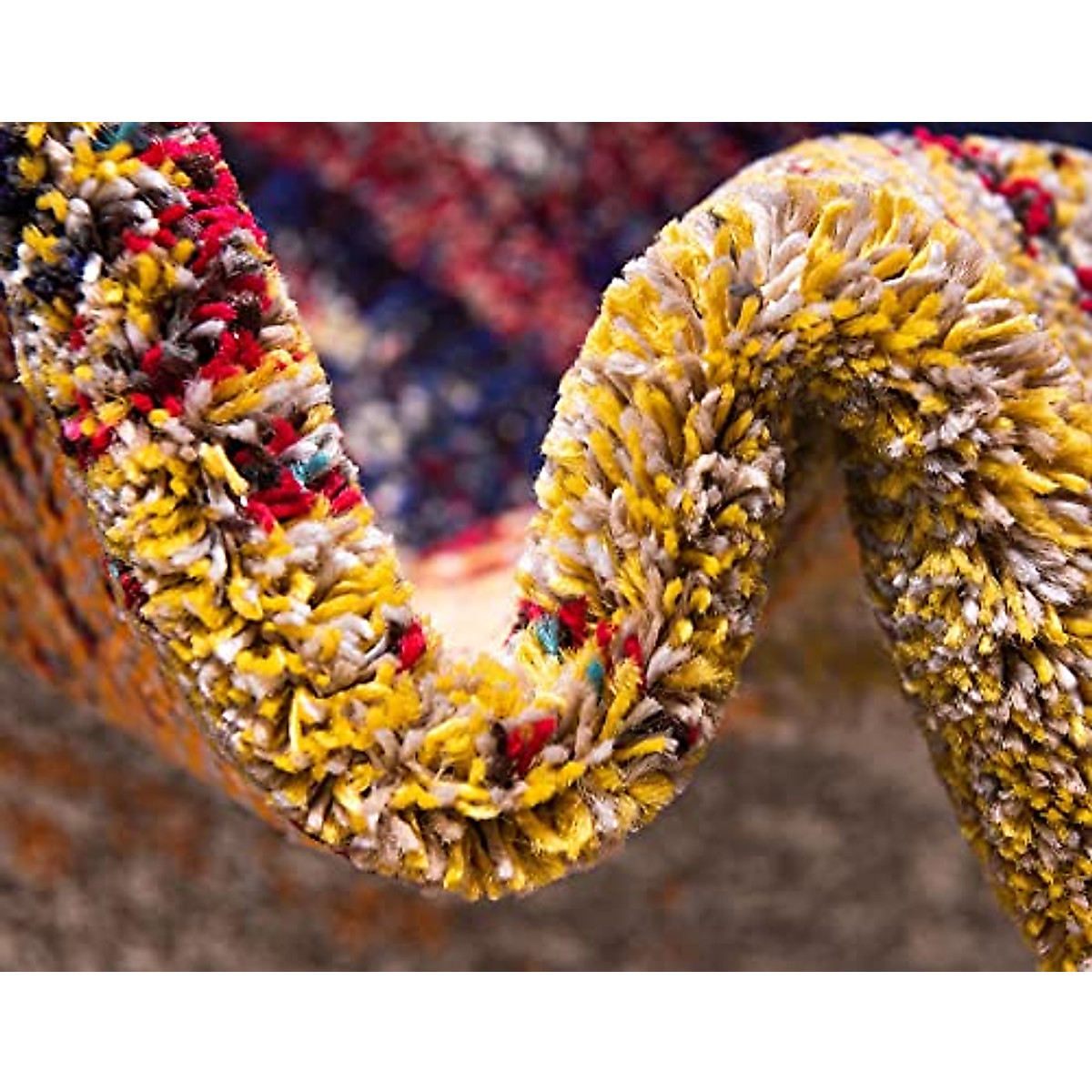 Unique Loom Estrella Collection Abstract, Rustic, Modern, Gradient, Distressed Area Rug, 5' 1" x 8' 0", Pink/Navy Blue