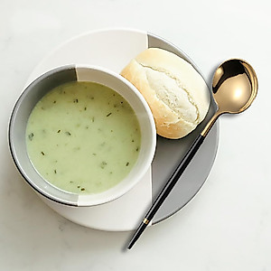 Aimilan 16 Piece Black Silverware Set For 4, 18 10 Stainless Steel Titanium-plated Flatware Set, Portugal Cutlery Set Includes Knife/Fork/Spoon Mirror Polished, Dishwasher Safe (16-Piece for 4)