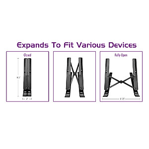Perfect View Adjustable Laptop and Tablet Stand - Folds & Expands for Travel New