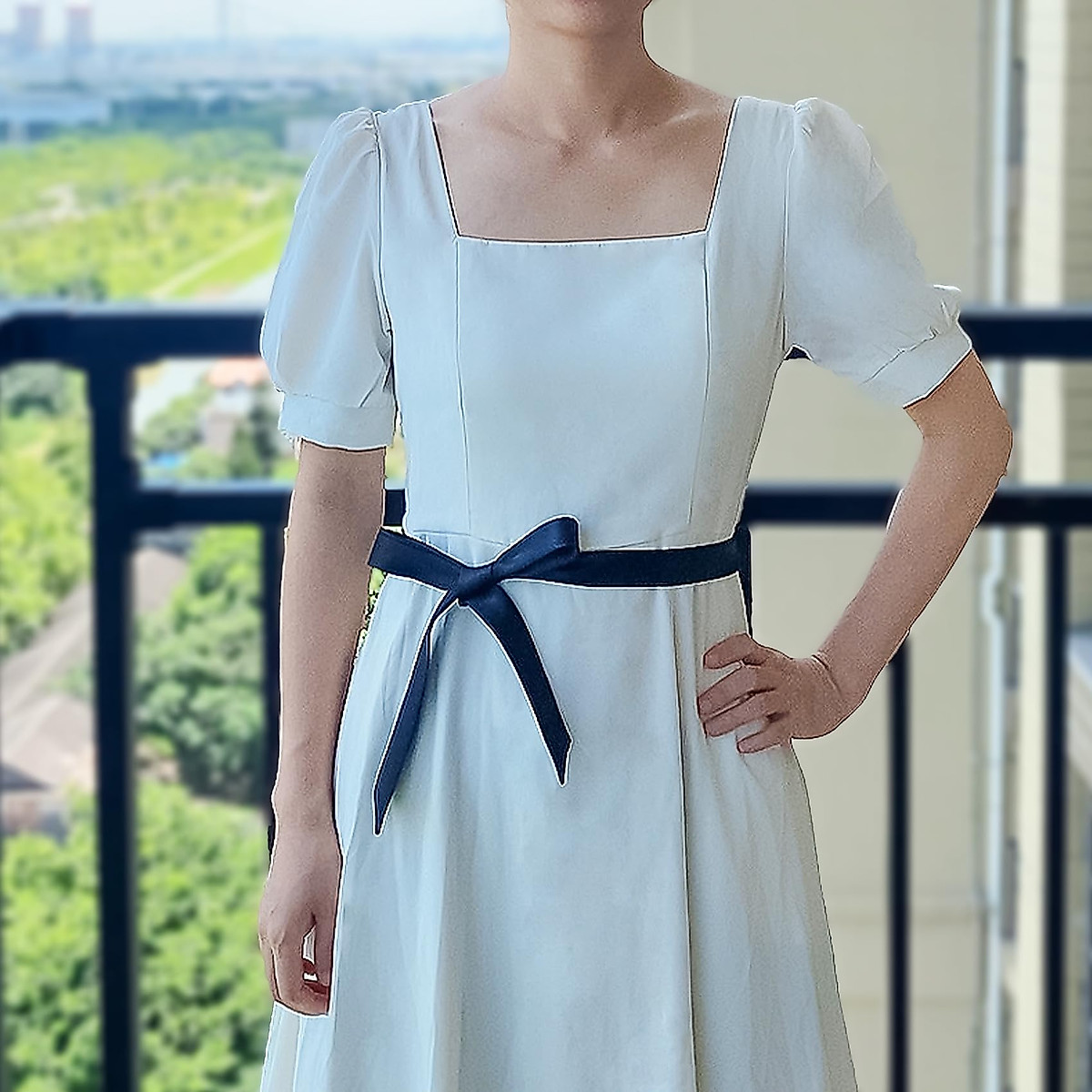 Women Long Silk Bow Tie, Ladies Satin Self Necktie/Ribbon BowTie For T-shirt Decoration Valentine's Day Gift W-B-T1 (black)