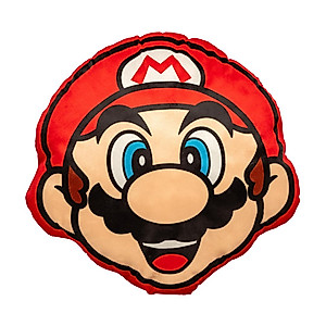 Franco Anime Gaming Bedding Soft Cozy Plush Decorative Pillow, One Size, Super Mario