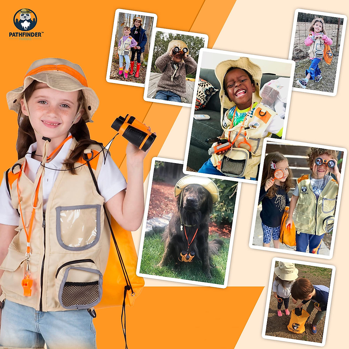 Kids Explorer Kit with Safari Vest & Hat for 3-12 Year Old Boys & Girls - Safari Costume Kids, Zoo Keeper, Paleontologist, Bug Kit & More - Giftable STEM Outdoor Explorer Kit for Kids + Bug Ebook
