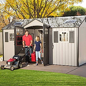 Lifetime 60138 Outdoor Storage Shed, Desert Sand, 15 x 8 Feet