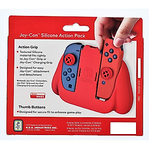 NSW Joy-Con Grips for Controller - Neon Red
