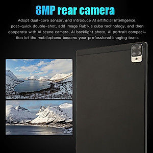 Airshi Student Tablet, 10 Inch 5000mAh IPS Screen Desktop Tablet 3 Card Slots for Travel (US Plug)