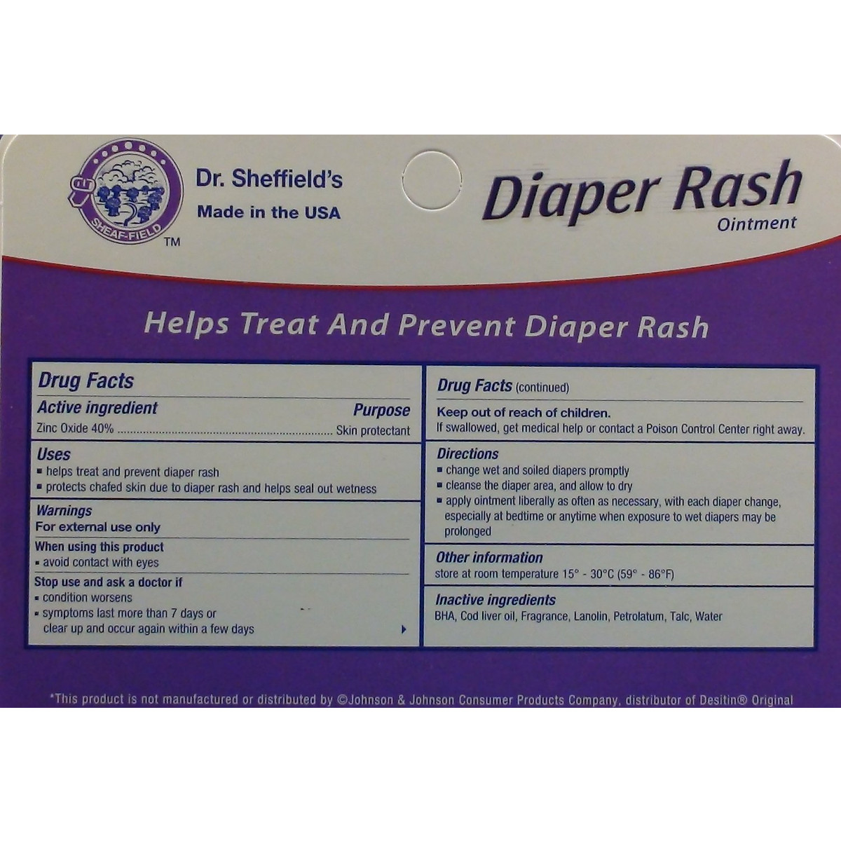 Diaper Rash Ointment to Prevent and Treat Diaper Rash Generic for Desitin Maximum Strength 40% Zinc Oxide 2 oz. per Tube Pack of 2