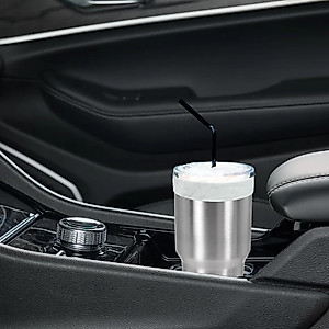 XccMe Iced Coffee Silicone Ring for Cold Beverages,Reusable Silicone Lid for 30oz Stainless Steel Tumbler,for YETI,RTIC,BJPKPK,for The Cup Mouth Diameter 3.9-4 inch (Marble)