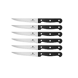 Little Chef Steak Knives Steak Knife Set - Premium Stainless Steel Steak Knives set of 6