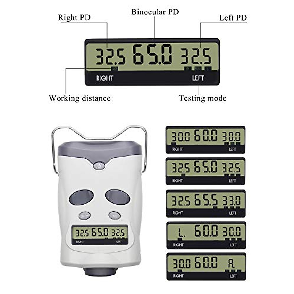 Huanyu 45-82mm Digital Pupilometer Optical PD Meter LCD Display Pupil Meter CE Approved LY-9S