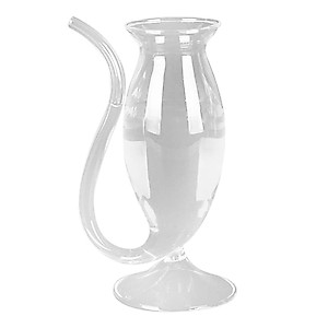 Ochine Vampire Wine Glass Cup Cocktail Glasses Goblet Creative Clear Glass Wine Decanter Cups Mugs with Drinking Tube Straw for Wine Champagne Juice Home Bar Party Club Glassware Barware Tools Gift