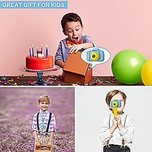 Rindol Toys for 4-9 Year Old Boys,Kids Selfie Camera Compact for Child Little Hands, Smooth Shape Toddler Camera,Best Birthday Gifts for 4 5 6 7 8 9 Year Old Boys with 16GB Memory Card