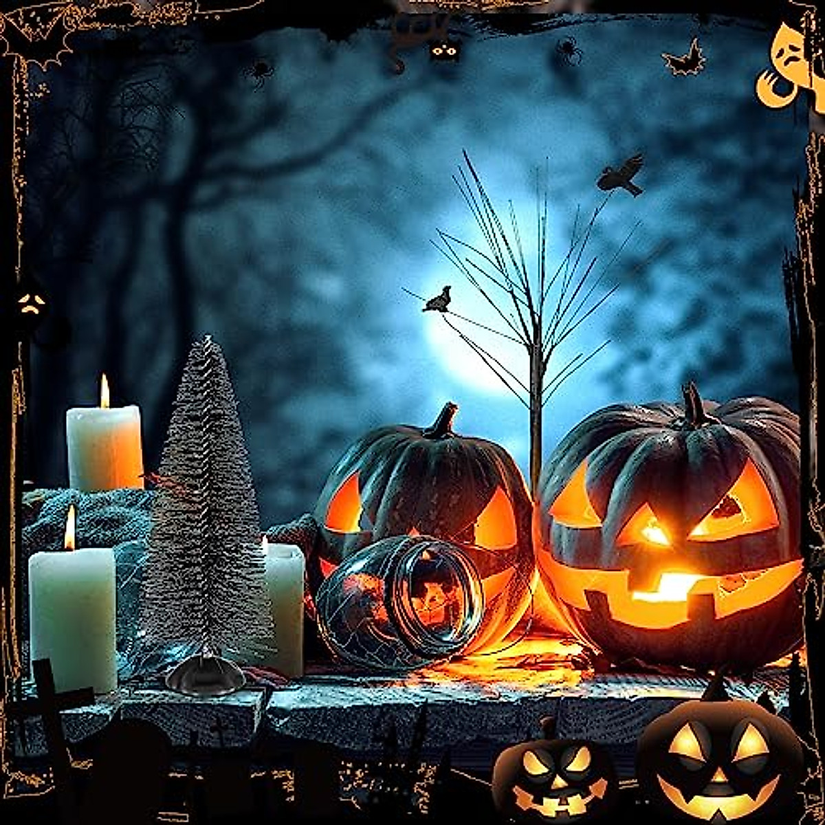 12 Pieces Christmas Village Trees Tabletop Mini Snow Model Frost Bottle Brush Trees Halloween Winter Tabletop Displays Miniature Village Christmas Decor Accessory Figurine(Classic Style)