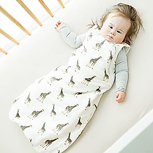 KYTE BABY Unisex Bamboo Rayon Printed Sleeping Bag for Babies and Toddlers, 1.0 Tog (6-18 Months, Giraffe)