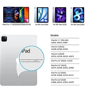 Magic-Style Keyboard Case for iPad Air 11 inch 2024 (M2), iPad Pro 11'' 2022 (4th/3rd/2nd/1st), iPad Air 5th & 4th Case with Keyboard, Wireless Bluetooth Magnetic Keyboard with Trackpad, Backlit