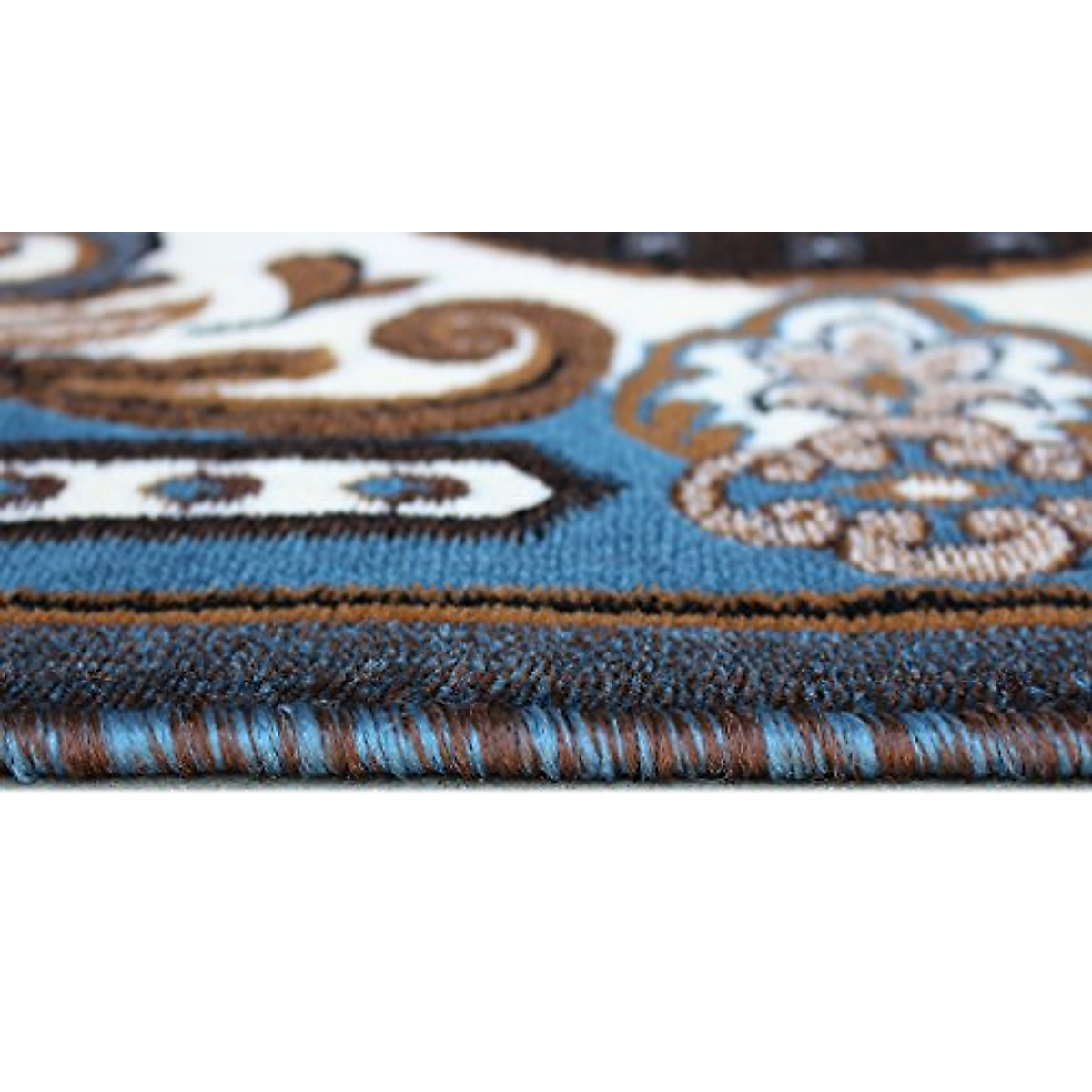 Kingdom Traditional Area Rug Design D 123 Blue (5 Feet X 7 Feet)