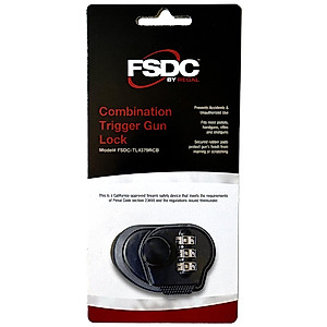 FSDC (Firearm Safety Devices – FSDC-TL4379RCB Resettable 3-Digit Combination Trigger Gun Lock – Prevents Access to The Trigger by Surrounding The Trigger Guard - Durable Black Metal Alloy