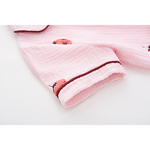 BINIDUCKLING Baby Pajamas Summer Short Pjs for Toddler Girls 3T Strawberry