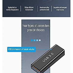Haoquoou (4 Pieces) USB 3.0 Adapter kit, Support Charging and Data Transfer, high Speed Extended Conversion Connector Connector