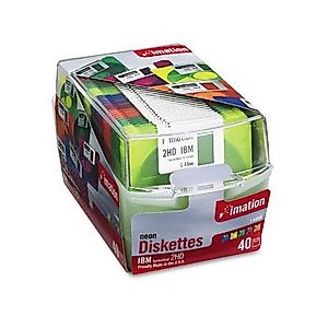 Imn15847Us Diskette Neon Ds Hd 40Pk