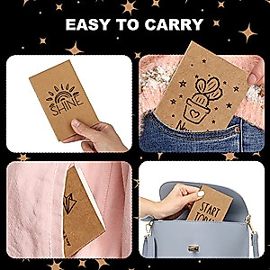 EOOUT 32 Pack Mini Notebooks Bulk for Kids, Kraft Inspirational Journal Notebook, 3.5" x 5.5", 80 Pages, with 16 Different Designs, Gifts for Coworkers