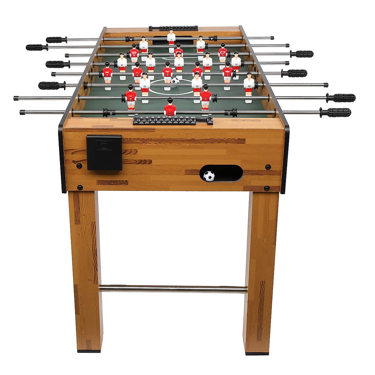 ZLLD 48in Football Table with Plastic Cup Holder, Arcade Table Soccer for Home, Game Room(Log Color)