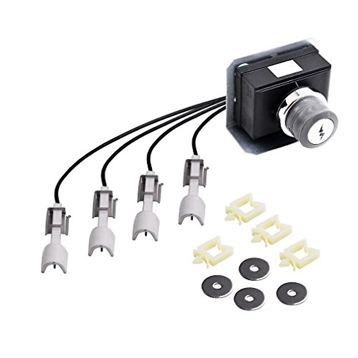only fire 7629 Igniter Kit Fits for Weber Genesis 300 Series Propane Gas Grill with Front Mounted Control Panel (2011 - Newer), Electronic Igniter, Electrodes Ignition Kit Replacement