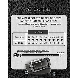 Access Denied Genuine Leather Dress Belts For Men - Mens Belt For Suits, Jeans, Uniform Black Belt - Designed in the USA