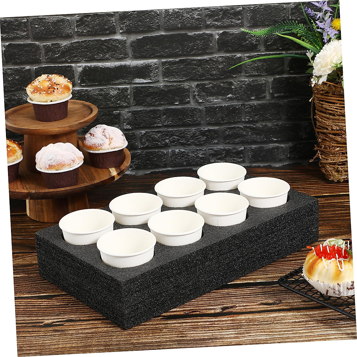 5pcs Milk Tea Cup Holder Disposable Takeout Cup Carrier Coffee Cup Tray Cup Holder Insert Take Out Coffee Cup Holder Water Bottle Carrier Door Holder Hot Stacker Epe re-usable