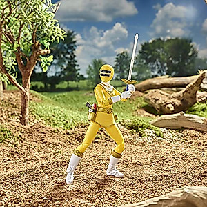 Power Rangers Lightning Collection Zeo Yellow Ranger 6-Inch Premium Collectible Action Figure Toy with Accessories, Kids Ages 4 and Up