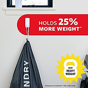 CommandCommand Picture Ledge, Damage Free Hanging Floating Shelf & 10 Lb XL Heavyweight Wall Hook, Damage Free Hanging Wall Hook with Adhesive Strips