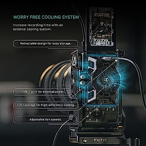 Tilta Camera Cage Compatible with Sony ZV-E1 Pro Kit | Mount Accessories | Horizontal & Vertical | ARCA BASEPLATE | NATO TOP Handle | Cooling System | TA-T35-C (Black)