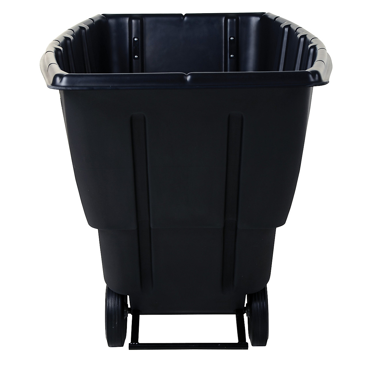 Vestil TDT-100-LD-BLACK Plastic Light Duty Tilt Truck 1 Cubic Yard 850 Lb. Capacity Black